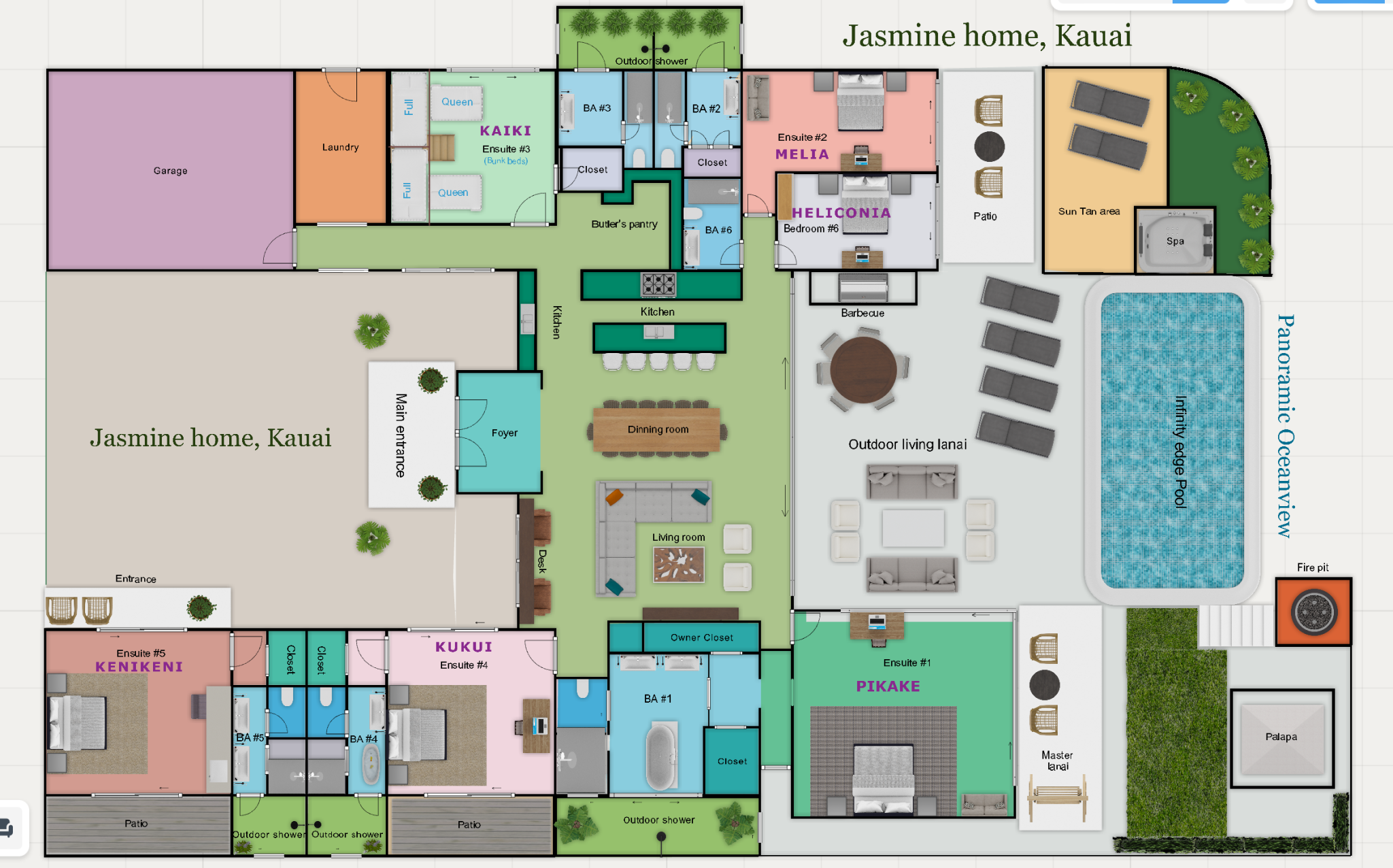 Floor plan : Jasmine – OhanaKauai